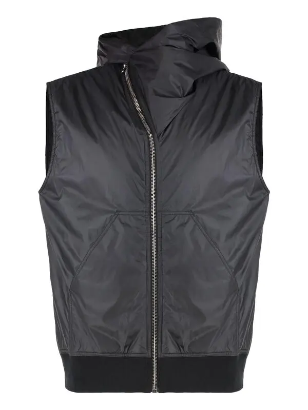 Rick Owens Padded Hooded Vest - Black