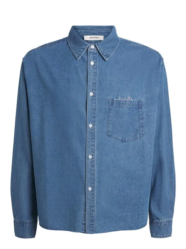 ABOUT:BLANK Script Denim Shirt - Blue