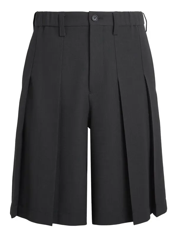 Issey Miyake Pleated Cornice Shorts - Grey