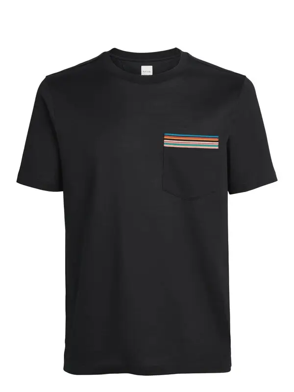 Paul Smith Signature Stripe Pocket T-shirt - Black