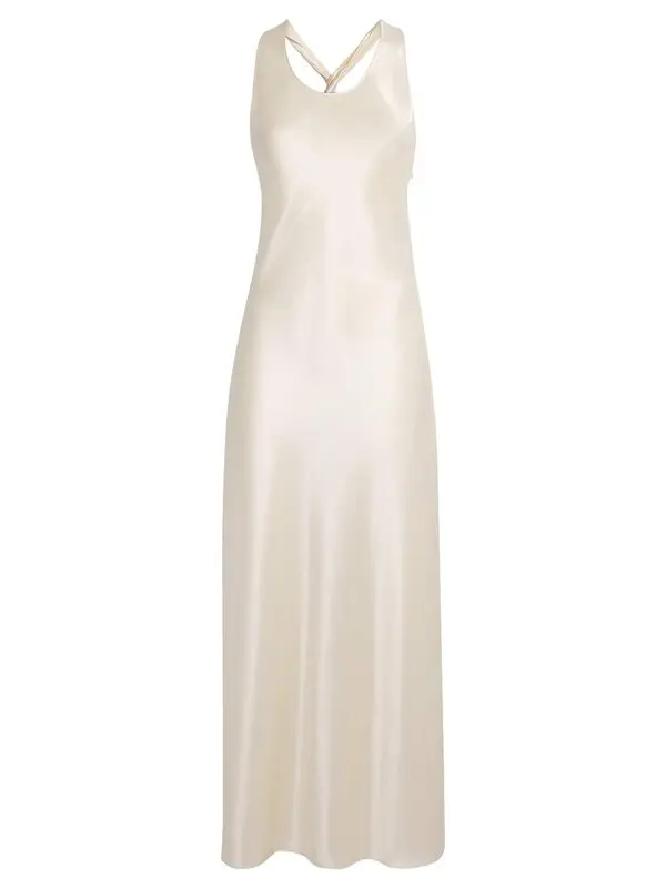 Almada Label Zila Satin Maxi Dress - Ivory