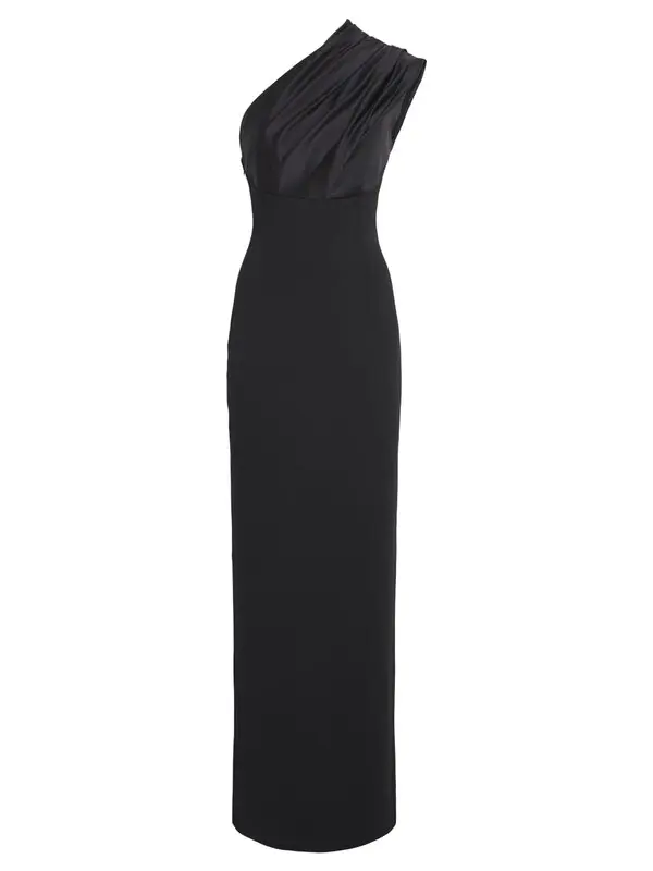 Solace London One-shoulder Gracie Maxi Dress - Black