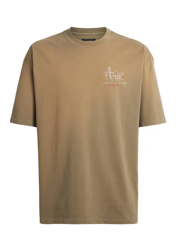 Amiri Cotton Studio Print T-shirt - Brown