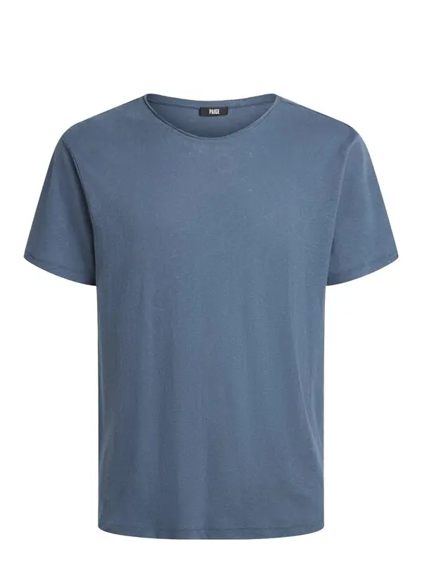 Paige Linen-cotton Monroe T-shirt - Blue