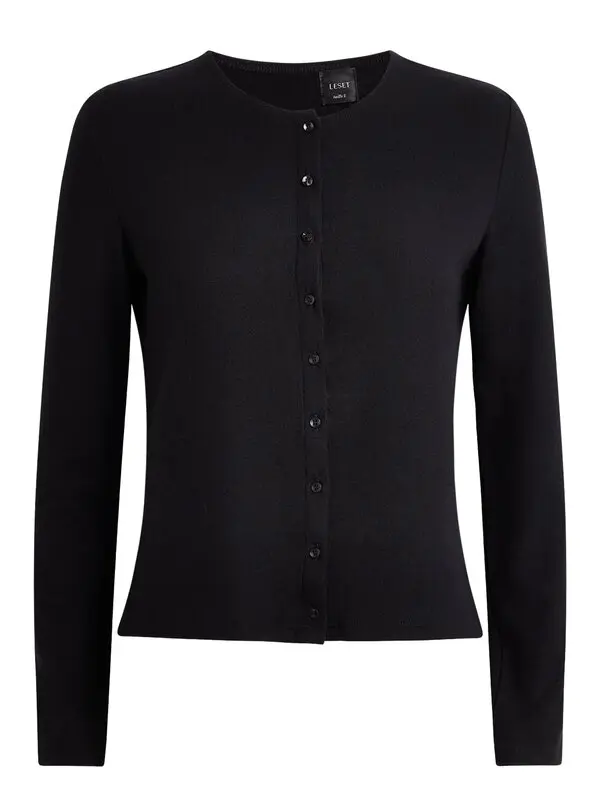 LESET Jersey Lauren Classic Cardigan - Black