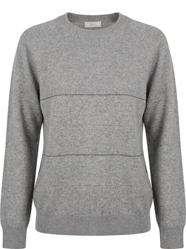 Peserico Round Neck Wool Sweater - Multicolor