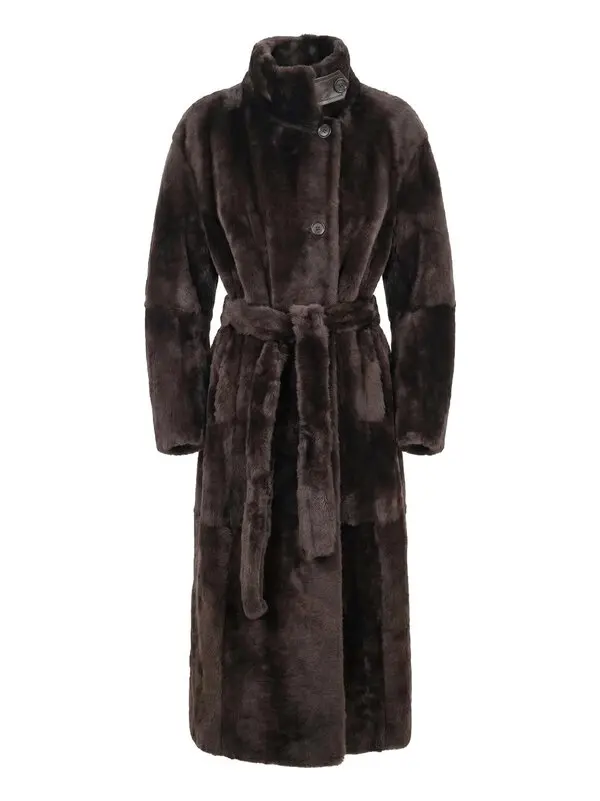 Brunello Cucinelli Lamb Fur Overcoat - Multicolor