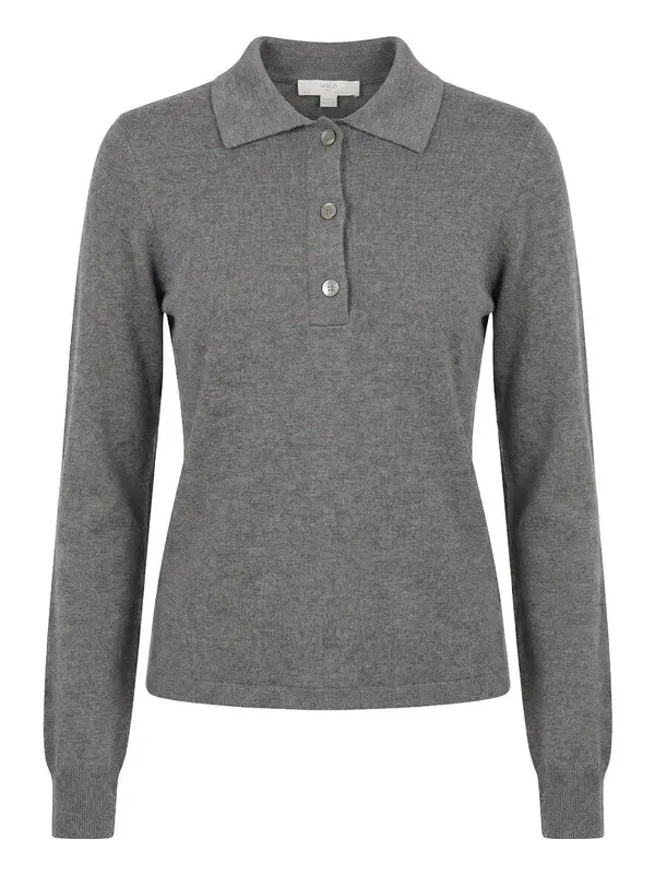 Malo Polo Neck Sweater In Cashmere - Multicolor