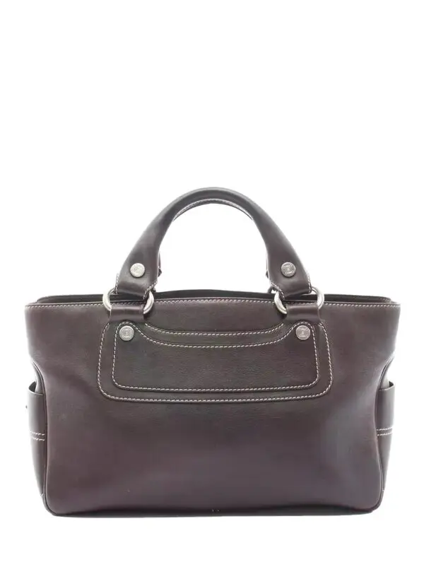 Celine Leather Tote Bag - Brown