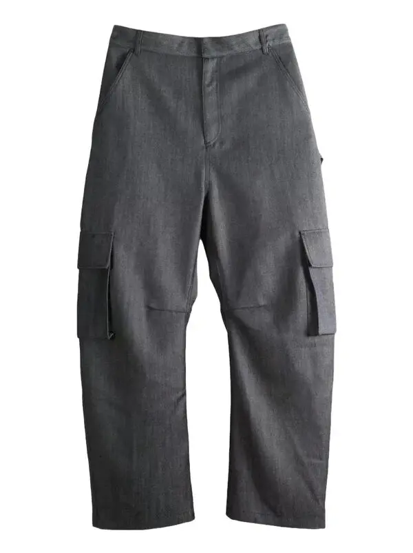 Balenciaga Relaxed Wide-leg Multi-pocket Cargo Pants - Grey