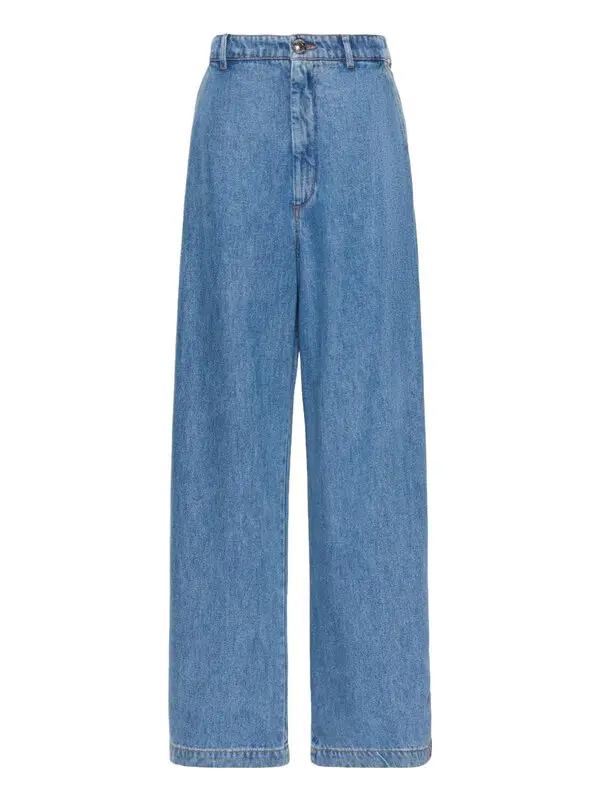 Max Mara Oversized Tencel Jeans - Midnightblue