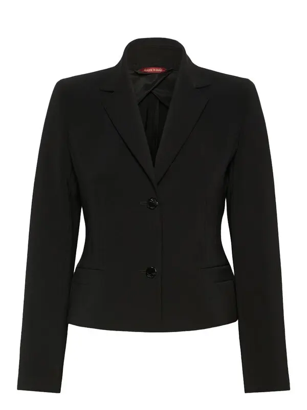 Max Mara Technical Cady Single-breasted Jacket - Black