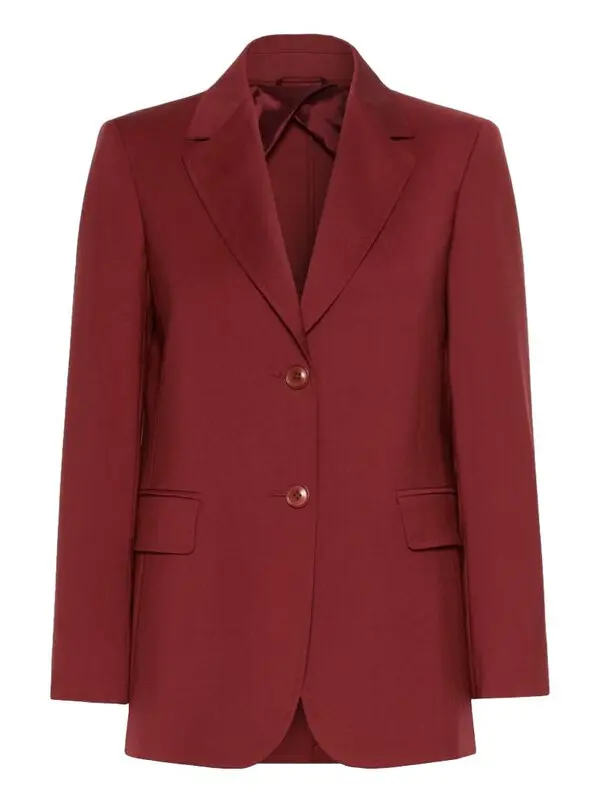 Max Mara Single-breasted Woollen Cloth Jacket - Ruby