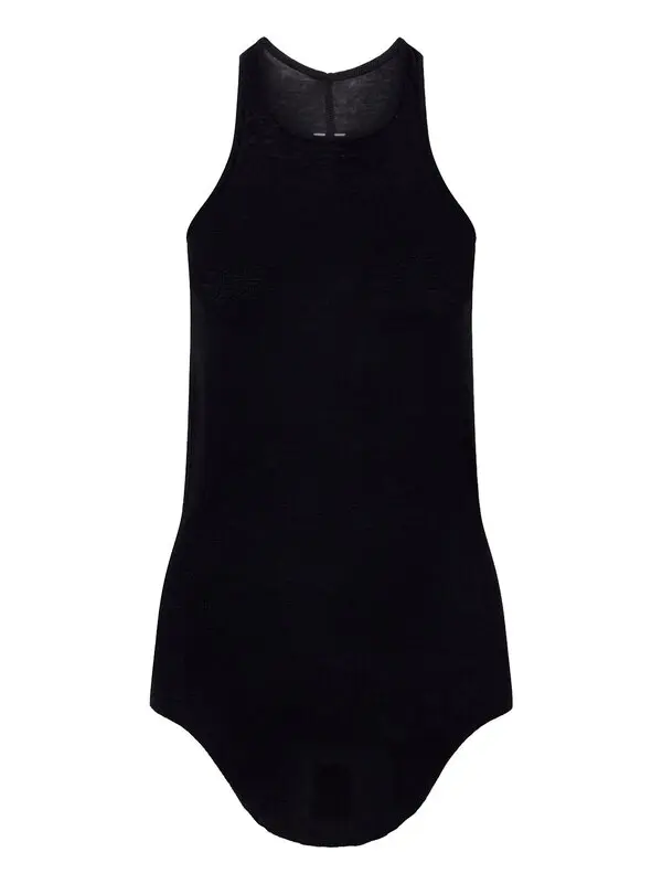 Rick Owens Ribbed Cotton-jersey Tank - Black