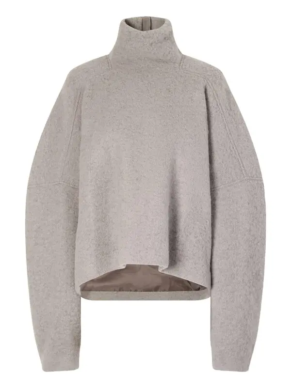 Rick Owens Jumbo Tabard Alpaca And Wool-blend Sweater - Gray