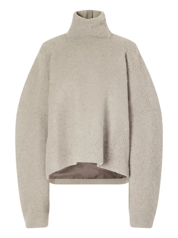 Rick Owens Jumbo Tabard Alpaca And Wool-blend Sweater - Gray