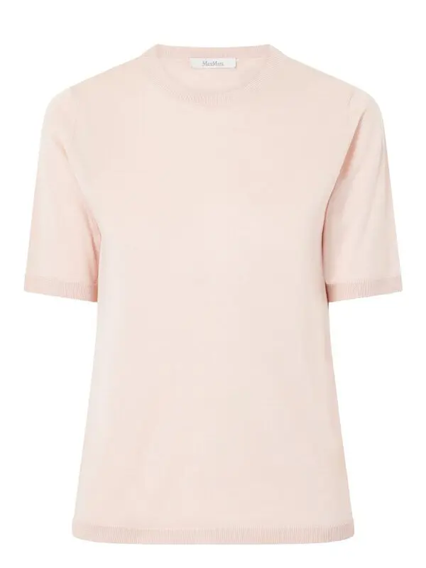 Max Mara Maceti Cashmere And Silk-blend Sweater - Blush