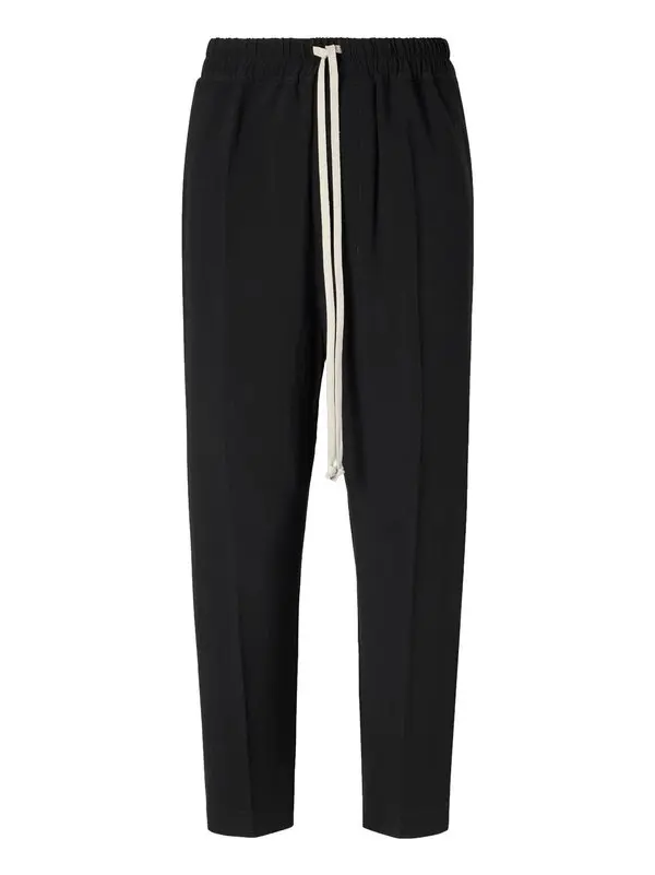 Rick Owens Astaires Cady Tapered Drawstring Pants - Black