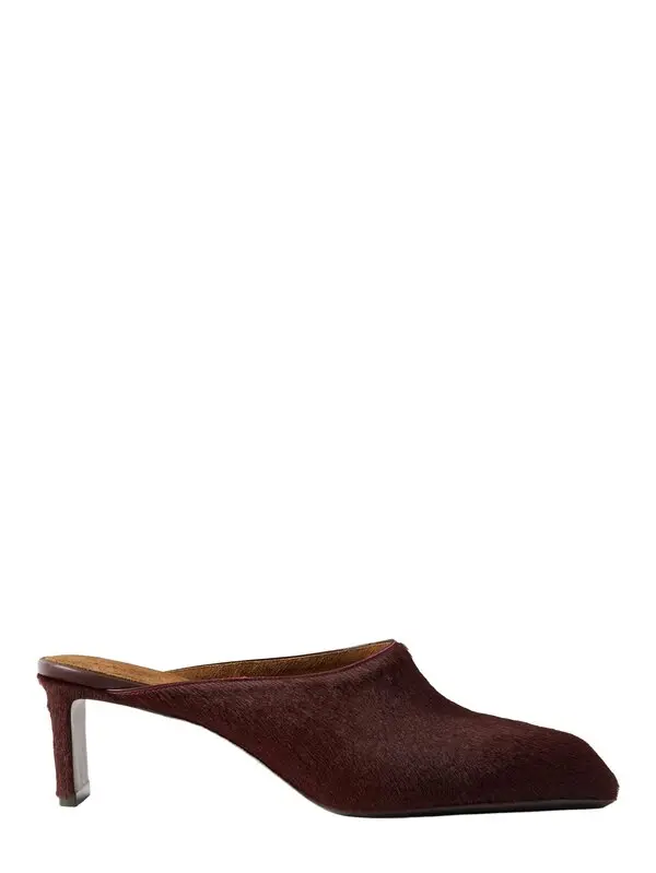 Khaite Calf Hair Mules - Brown