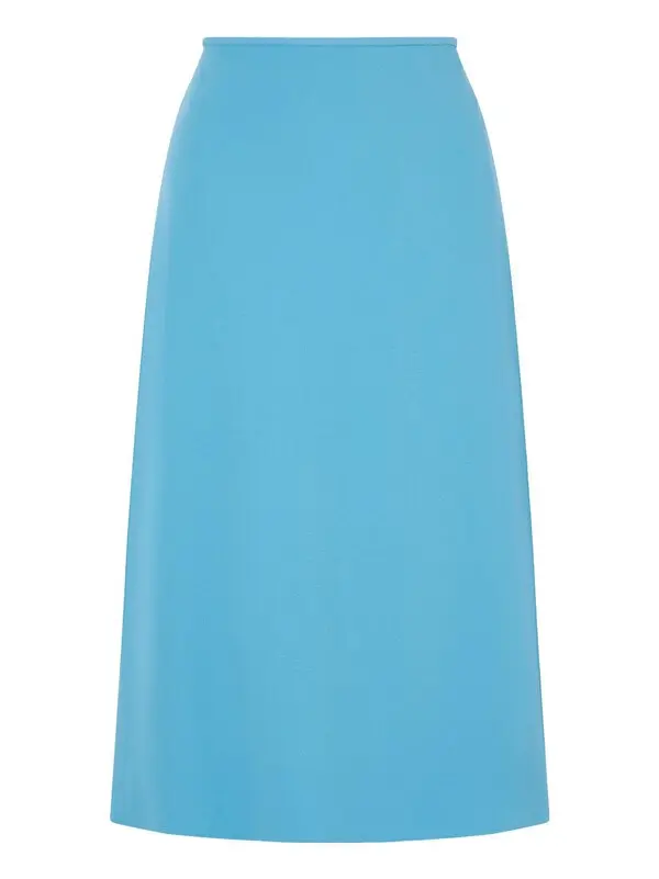 JIL SANDER Crepe Midi Skirt - Blue