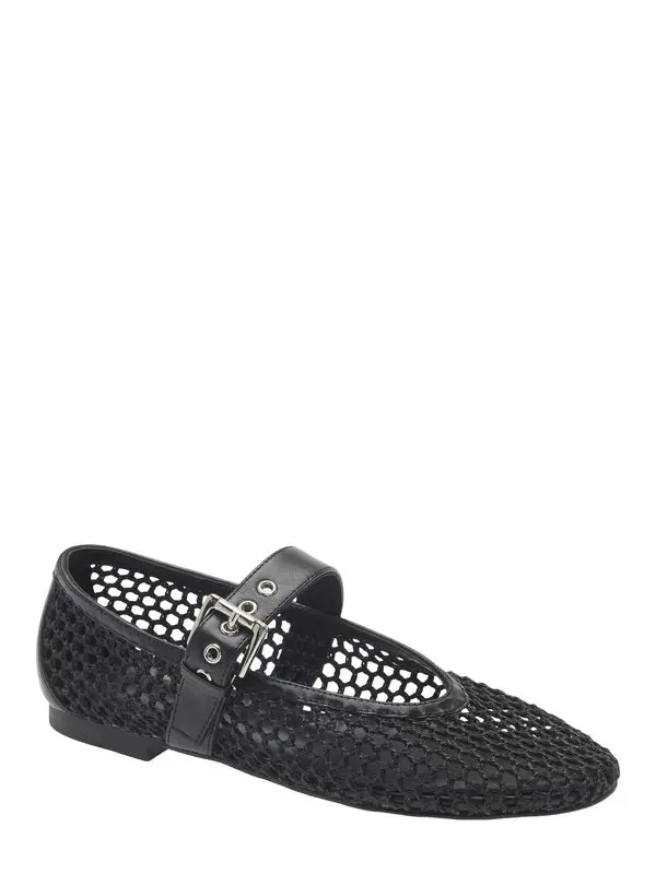 TONY BIANCO Carla Mary Jane Flat - Black Braid