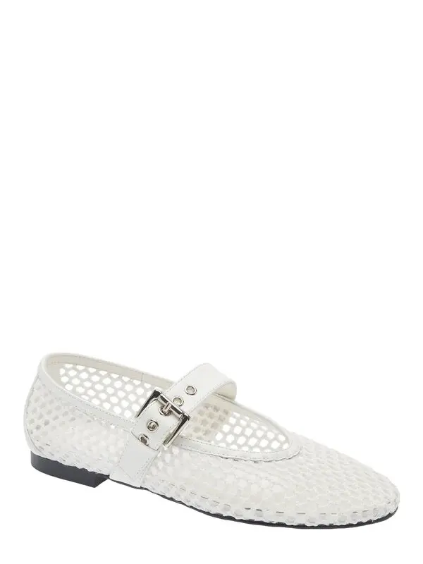 TONY BIANCO Carla Mary Jane Flat - White Braid