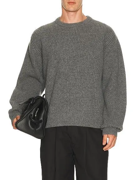 JIL SANDER Fisherman's Rib Sweater - Koala
