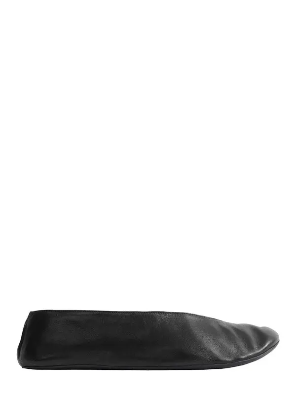 THE ROW Fay Flat Two Ballerinas - Black