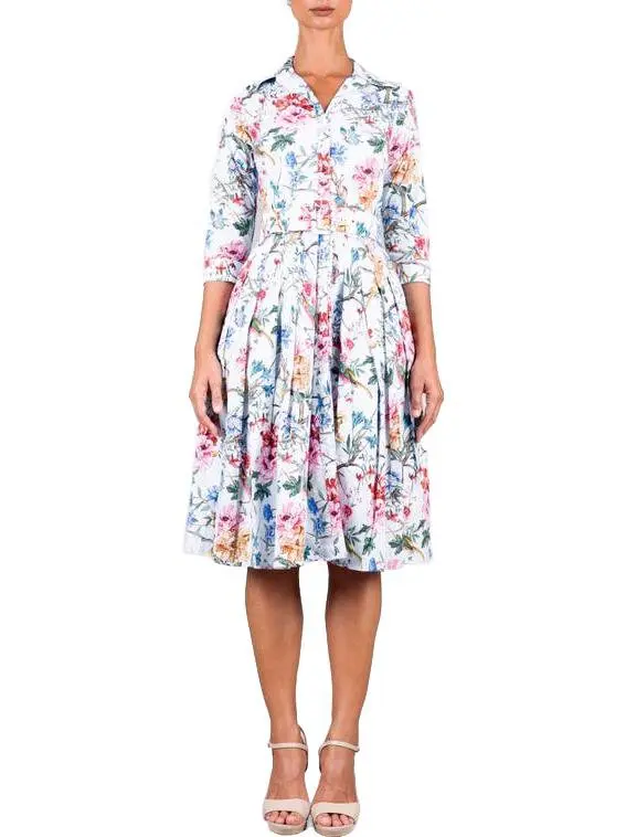Samantha Sung Heart Manor Long Shirtdress - Multi