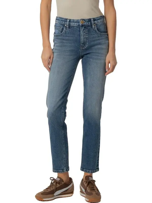 Kut From The Kloth Reese Fab Ab High Waist Ankle Straight Leg Jeans - Fresh