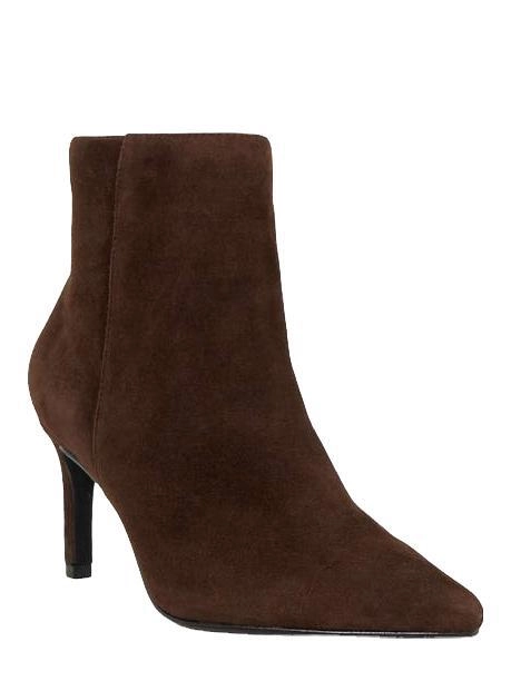 Dune London Pointed Toe Stiletto Heel Bootie - Brown