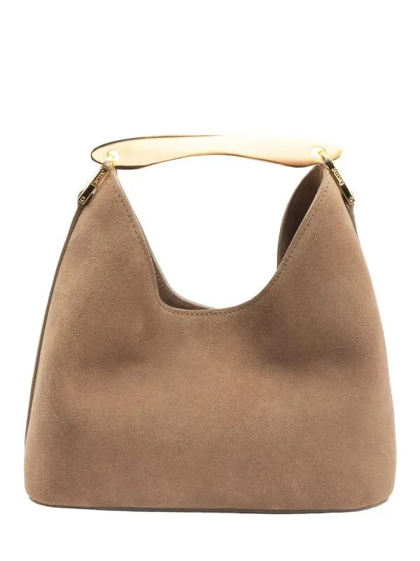 ELLEME Boomerang Small Suede Shoulder Bag - Tan