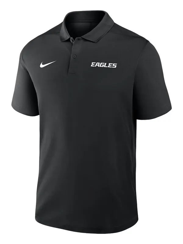 Nike Philadelphia Eagles Wordmark Victory Dri-fit Nfl Polo - Black