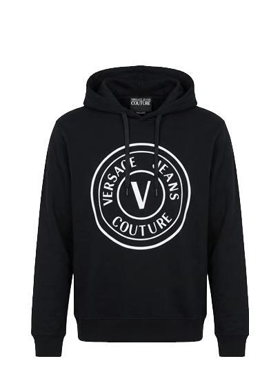 Versace Cotton Hooded Sweatshirt - Black