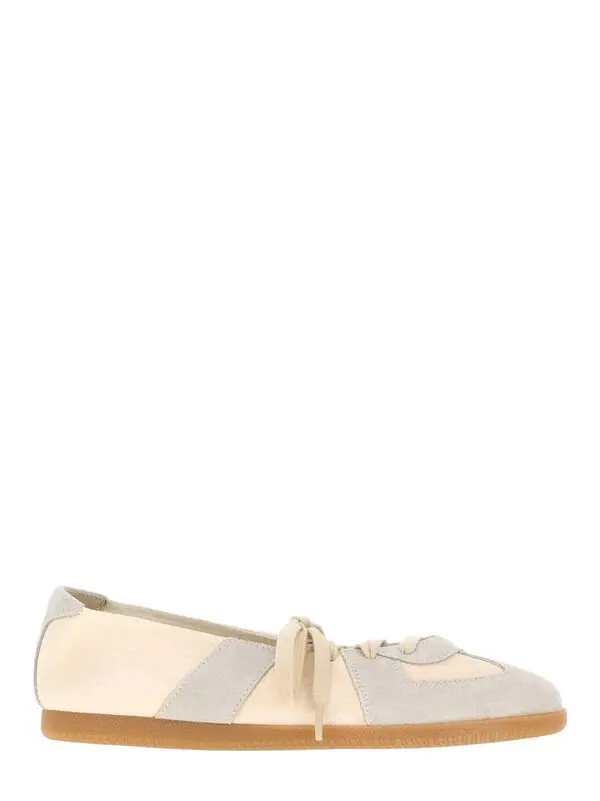 MAISON MARGIELA Two-tone Leather And Suede Ballerinas - Multicolor
