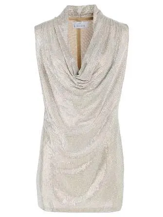 Giuseppe Di Morabito Sleeveless Draped Neckline Mini Dress - Silver