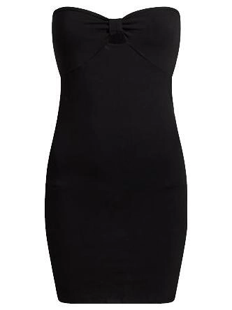 Only Cotton Elastane Strapless Mini Dress - Black