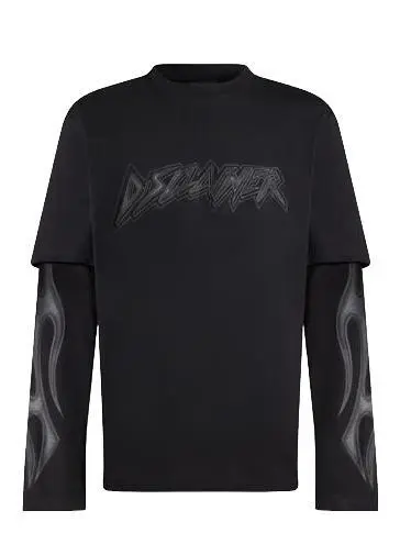 DISCLAIMER T-shirt Size Cotton - Black