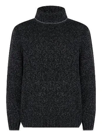 GRAN SASSO Virgin Wool Turtleneck Pullover - Grey