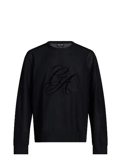 Giorgio Armani Polyamide And Elastane Sweatshirt - Black