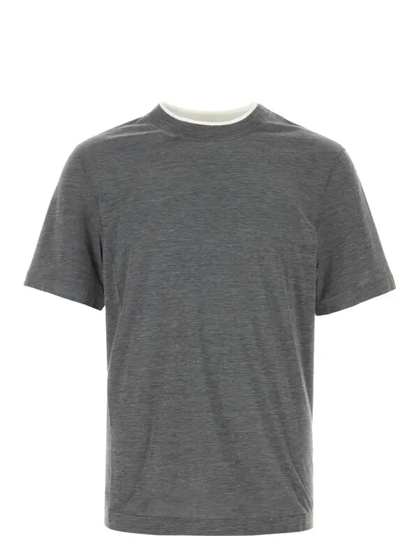 Brunello Cucinelli Dark Grey Jersey T-shirt - Gray