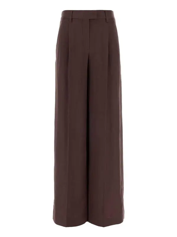 Brunello Cucinelli Wide-leg Viscose Blend Pant - Purple