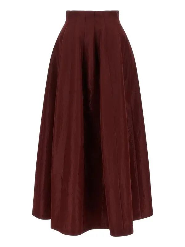 Alberta Ferretti Paneled Maxi Skirt - Red