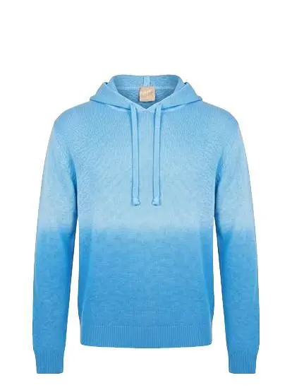 H953 Sky Linen Cotton Sweater - Blue