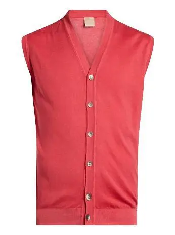 H953 Sleeveless V-neck Cardigan - Red