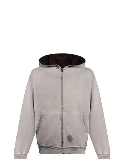 Guess Light Cotton Zip-up Hoodie - Grey