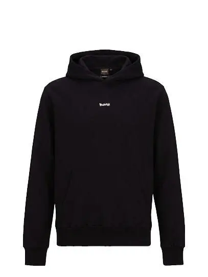 DISCLAIMER Cotton Terry Hoodie With Brand Logo - Black