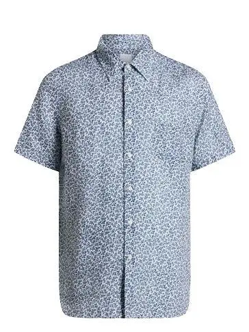 120% Lino Shirt Size Linen - Navy