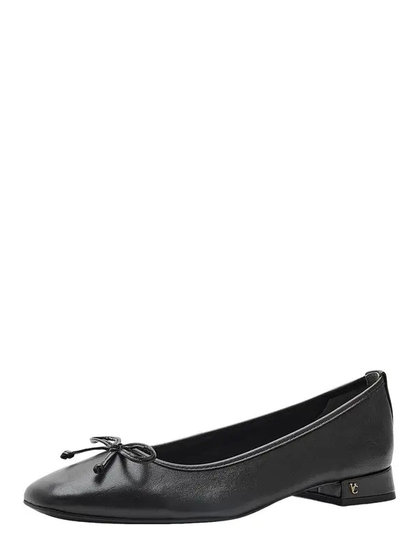Vince Camuto Jenlea Heeled Ballet Flats With Bow Detailing - Black