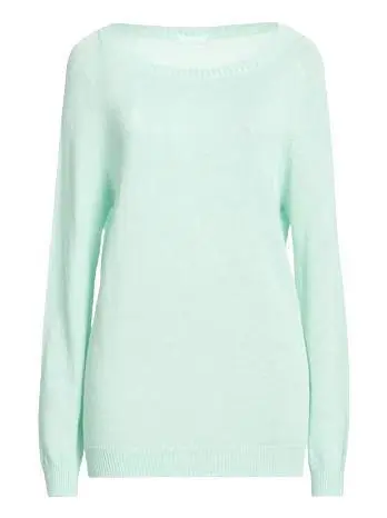 Malo Linen Cotton Crewneck Sweater - Blue